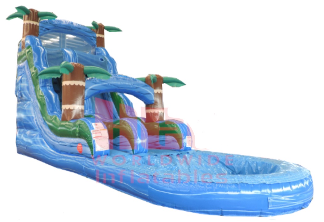 Blue Hurricane 18ft Tropical Slide and Pool – Bell County Bounce House ...